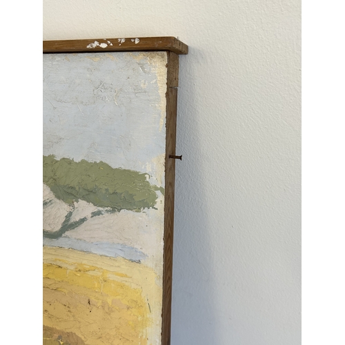 Charles T J Dainty, local artist, a framed oil on board of a lion in a ...