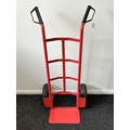 A red sack barrow, 46" high x 21" wide