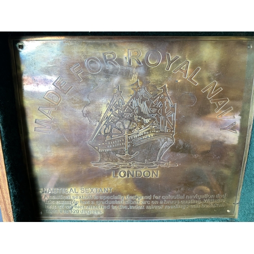 A larger sized wooden boxed Henry Barrow & Co London nautical stye ...