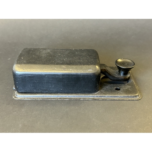 A vintage Soviet military telegraph key or Russian ham radio morse key