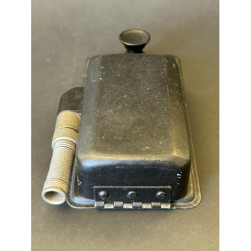 A vintage Soviet military telegraph key or Russian ham radio morse key
