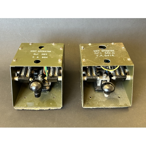 Two WW2 era 'Unit Operator' MkII morse keys, approx. 5" long