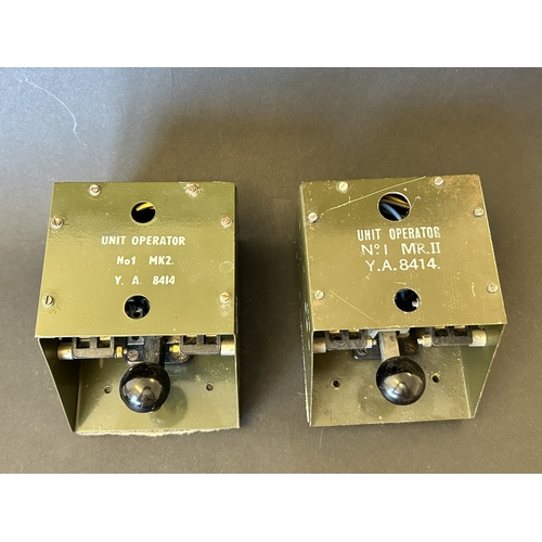 Two WW2 era 'Unit Operator' MkII morse keys, approx. 5" long