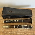 A vintage four section clarinet, no obvious makers marks, 25 1/2" long ...