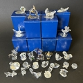 A selection of Mayfair Glass small animal figures by Alan Bowes with ...