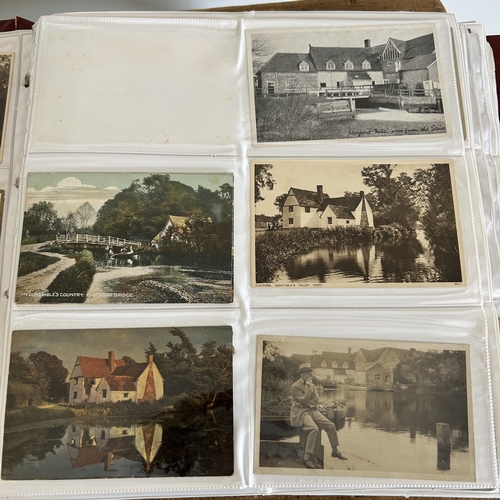 A large part filled postcard album with Suffolk locations featuring Ipswich
