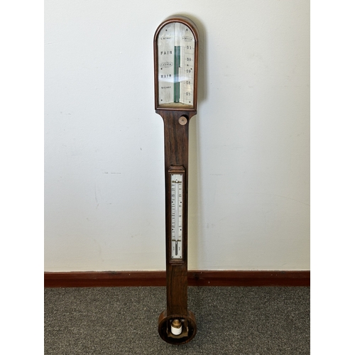 A 19th Century Rossi of Norwich stick barometer, approx. 37" high ...
