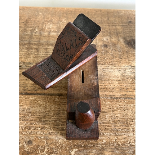 WW1 era '14/18 Great War' wood plane shaped money box, approx. 6 1/4 ...