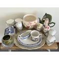 Mixed china including a Richard Parrington design tennis chair teapot ...