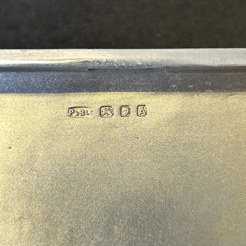 A hallmarked silver cigarette case, London 1936 by Padget & Braham Ltd ...