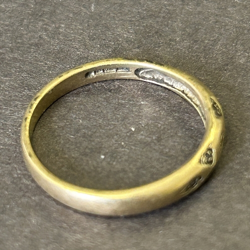 A 9ct gold and mini diamond set ring, approx. size O 1/2, weight approx ...