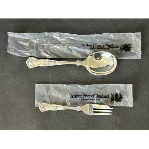 A new and boxed canteen of Arthur Price silver plated cutlery in a six ...