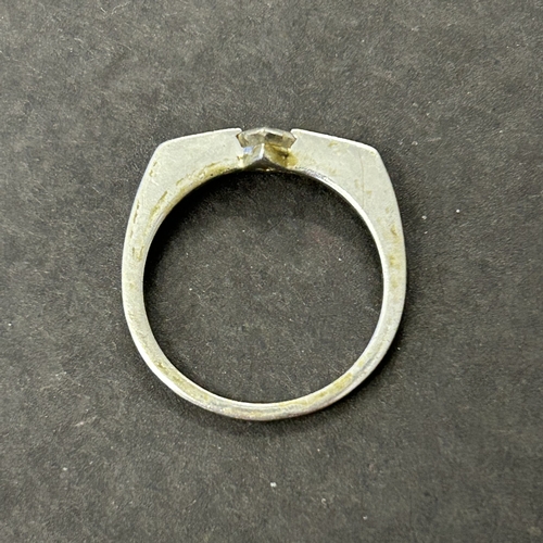 A 333 (approx. 8ct) marked ring with white stone (does not test as a ...