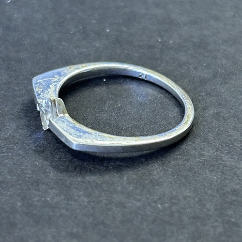 A 333 (approx. 8ct) marked ring with white stone (does not test as a ...