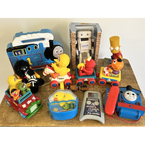 Mixed vintage toys including 'Illco & Tyco' Sesame Street, Bart Simpson ...