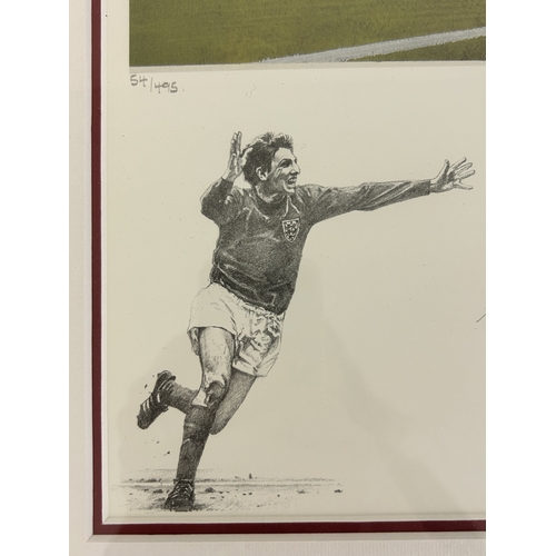 A framed and glazed limited edition print 'Heroes of '66', bears ...
