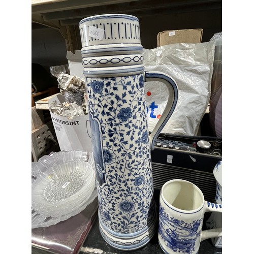 Three examples of Delph porcelain.