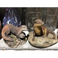 2 Resin Otter figurines