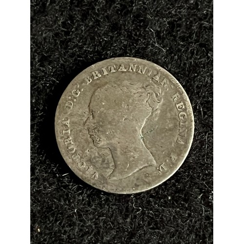 One grout or four pence silver coin dated, 1844