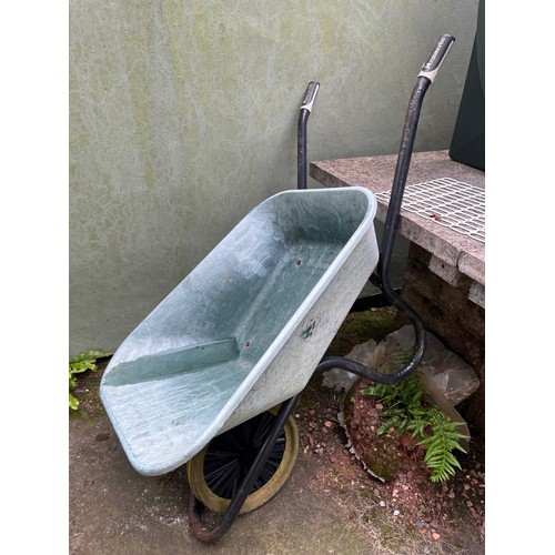 Plastic wheel barrow