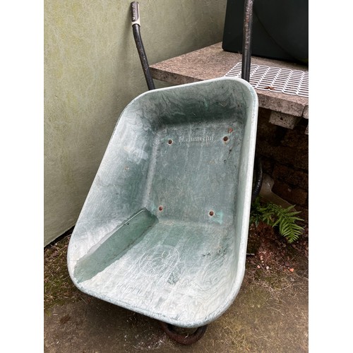Plastic wheel barrow