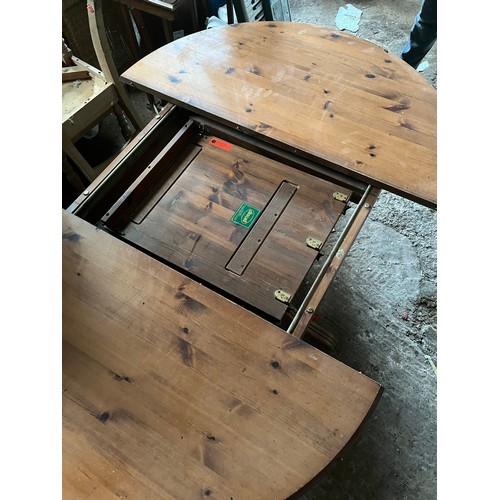 Ducal extending draw leaf pine table