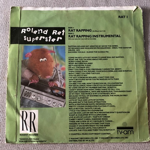 Roland rat Superstar. Rat rapping /Rat rapping instrumental. Single ...
