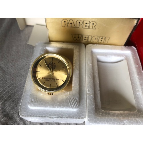 Emirates Bank paperweight clock, plastic carriage clock, digital clock ...