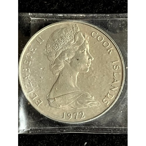 Proof Cook Islands, $1 coin 1972, depicting Tangaroa ancient God of ...