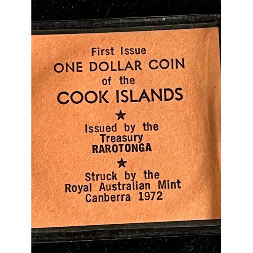 Proof Cook Islands, $1 coin 1972, depicting Tangaroa ancient God of ...