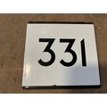 Original London Transport enamel bus route number sign. No.331
