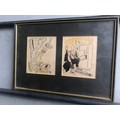 Bill Tidy cartoons framed and glazed. This is a pair of collectable ...