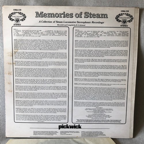 Memories of steam. A collection of steam locomotive stereophonic ...