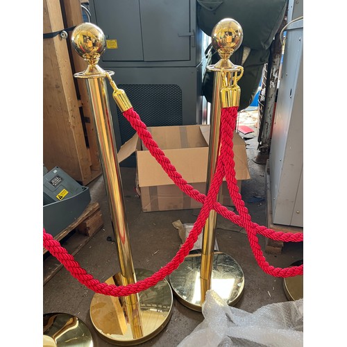 Ropes and brass supports. Film prop from a scene from the Natural ...