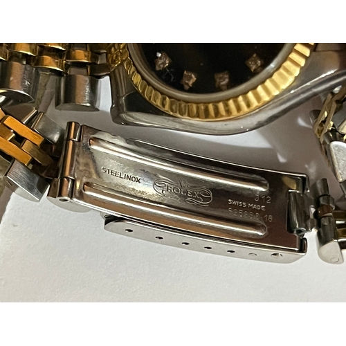 A Genuine Ladies Rolex Oyster Perpetual bi-metal watch with original ...