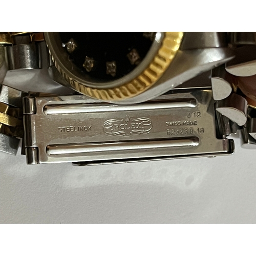 A Genuine Ladies Rolex Oyster Perpetual bi-metal watch with original ...
