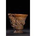 A Chinese Libation Cup with Qianlong Mark. A Chinese libation cup ...