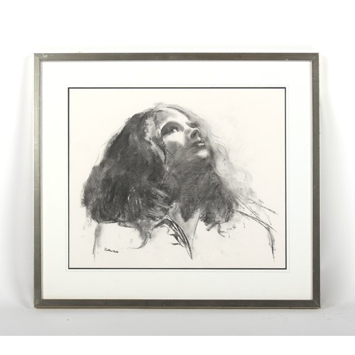Kate Antell (modern British) - 'SALOME' - charcoal, 14 by 16.75ins. (35 ...