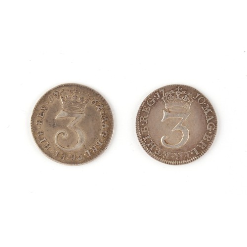 Property of a lady of title - coins - British: two silver threepence ...