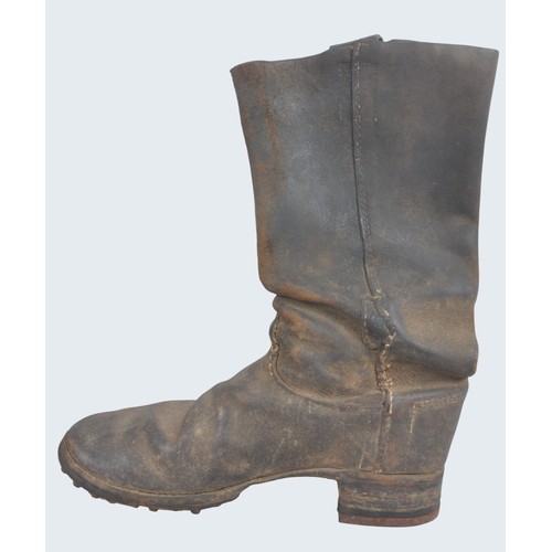 WW1 German Marching Boot ( One Only ) .With Saxon Depot Marking Dated ...