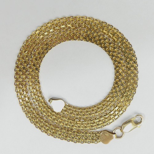 9ct gold collarette necklace, 13 grams. 40 cm x 6.3 mm. UK Postage £12.