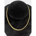 9ct gold collarette necklace, 13 grams. 40 cm x 6.3 mm. UK Postage £12.