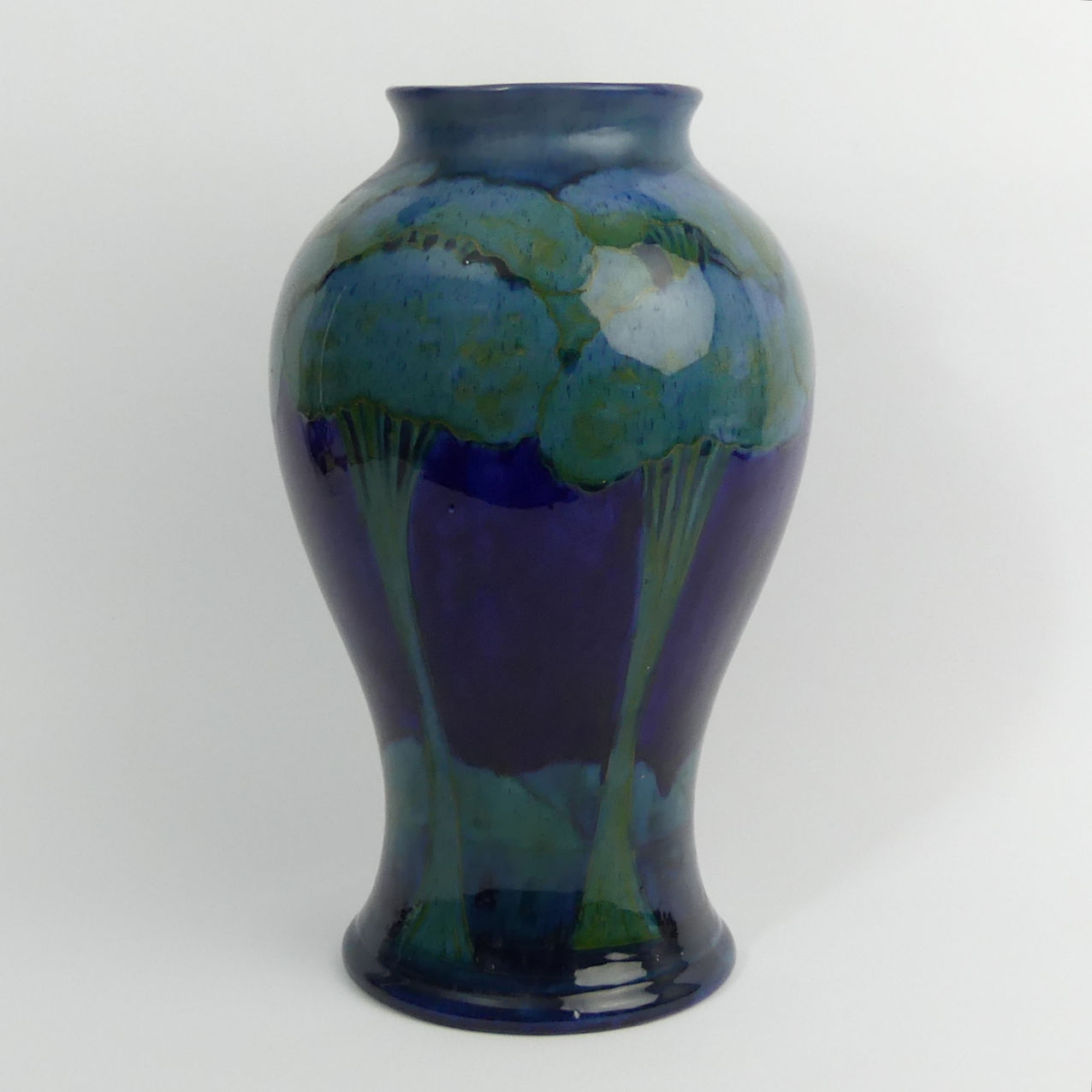 Large Moorcroft moonlit blue baluster vase, designed by William ...