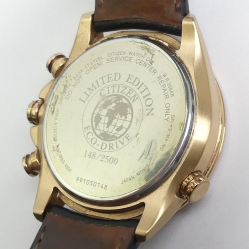 Citizen limited edition world chronograph A.T Eco-drive black dial ...