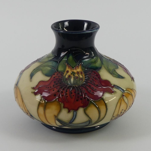 Moorcroft 'Anna Lilly' pattern squat vase by Nicola Slaney, signed and ...