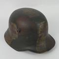 German 1916 Stalheim. Period helmet but with later painted medics insignia.