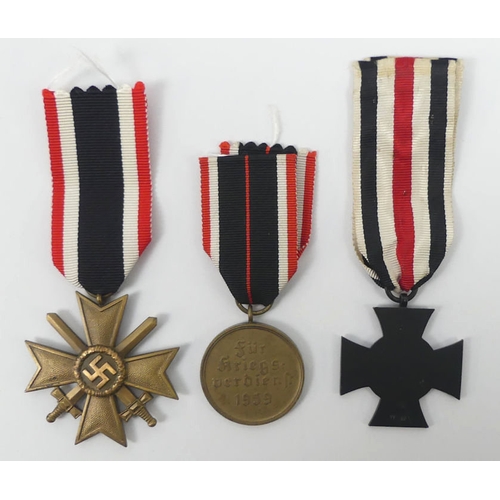 Three German medals and ribbons, WWI Honour Cross, 1914-18, WWII War ...