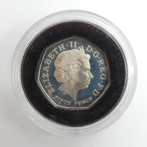 Kew Gardens 50p silver proof coin from the Royal Mint M.I.B.