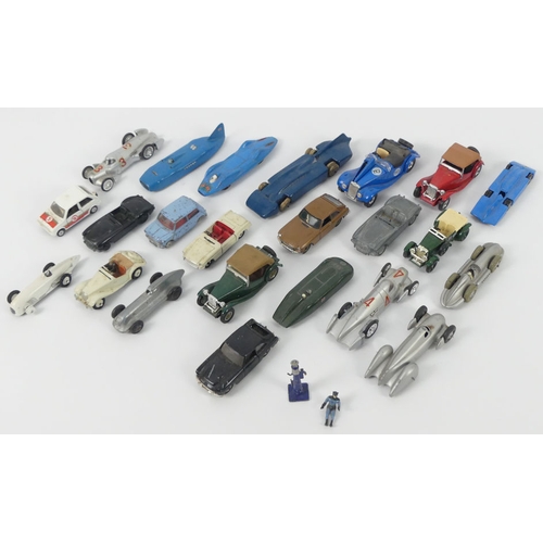 Box of die cast to include Britains 1930's Bluebird, Corgi Toys 153 ...