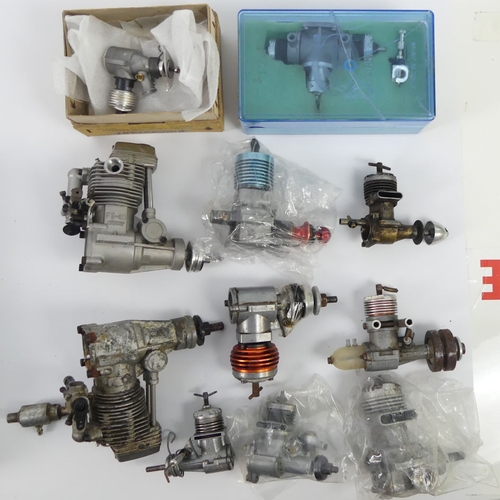 Ten model engines, including OS FS - 40 Surpass, a boxed G Mark .122 ...